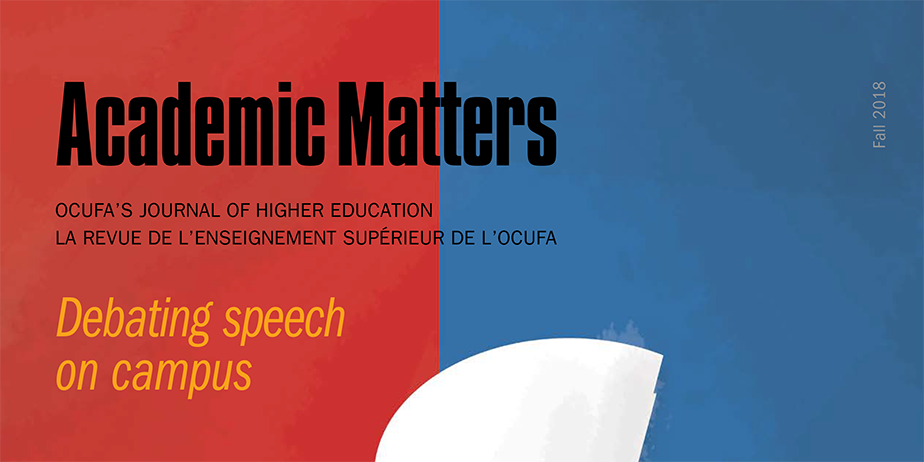 Latest issue of Academic Matters explores campus speech debate | OCUFA